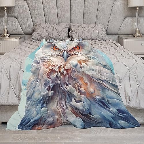 JHION Fantasy Bird Blanket, Fleece Flannel Cozy Throw Blankets, Breathable Lightweight Warm Bed Blanket All Season Blanket for Couch Bed Sofa 50"x60"