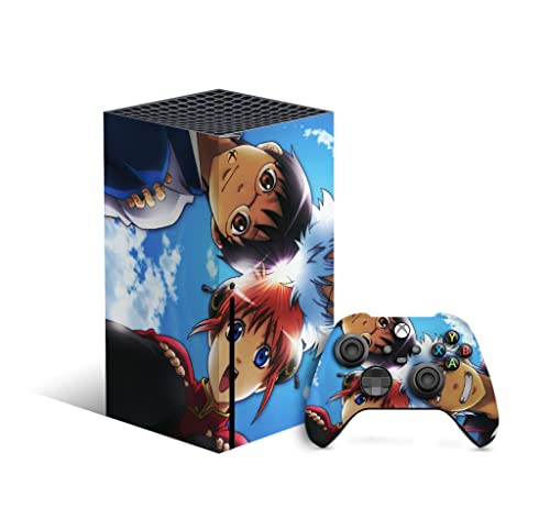 Silver Souls Anime TV Series Gintoki X-box-Series-X Skin Stickers, Full Body Vinyl Decal Cover for Microsoft X-box-Series-X Console & Controllers