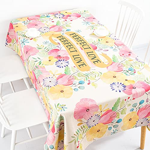 NUER European Pastoral Tablecloth Small Fresh Table Cover Rectangular Coffee Table Waterproof Tablecloth Wedding Decor Table A4 140x210cm