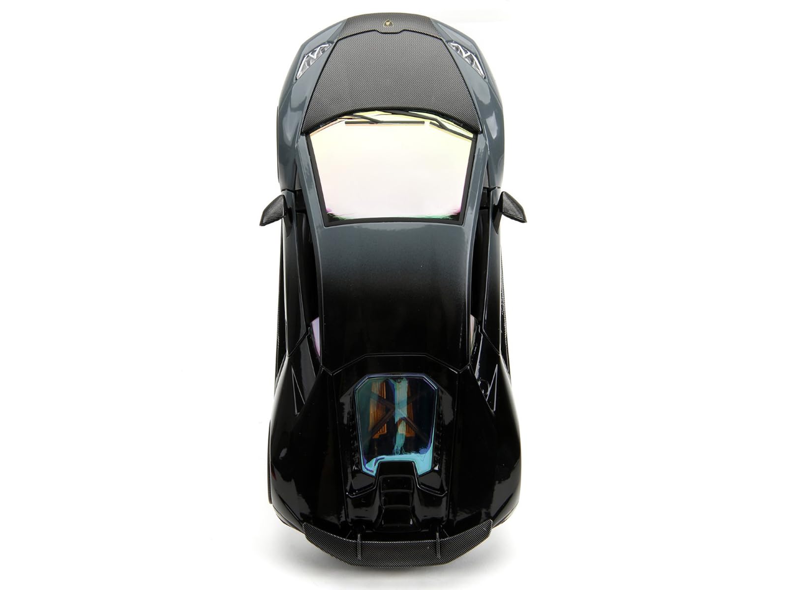 Lambo Huracan Perfomante Gray and Black Gradient with Carbon Hood Pink Slips Series 1/24 Diecast Model Car by Jada 34895