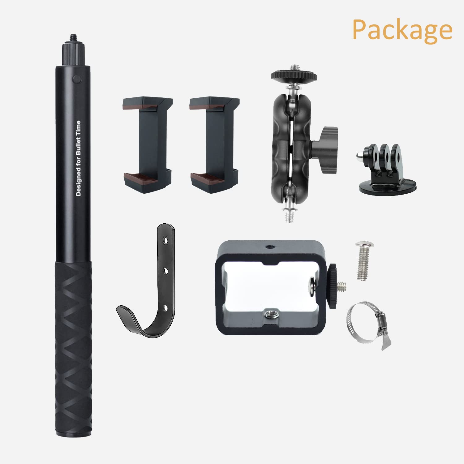 vgsion Backstop Camera Mount Cell Phone Fence Mount for iPhone, GoPro Hero 11, Mevo Start for Recording Baseball, Softball and Tennis Games