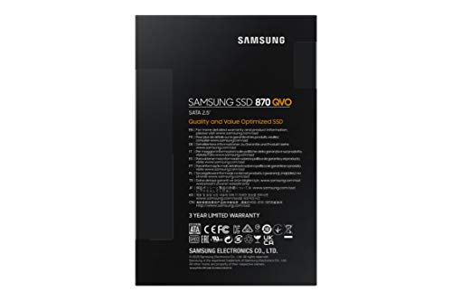 SAMSUNG 870 QVO 8 TB SATA 2.5 Inch Internal Solid State Drive (SSD) (MZ-77Q8T0), Black
