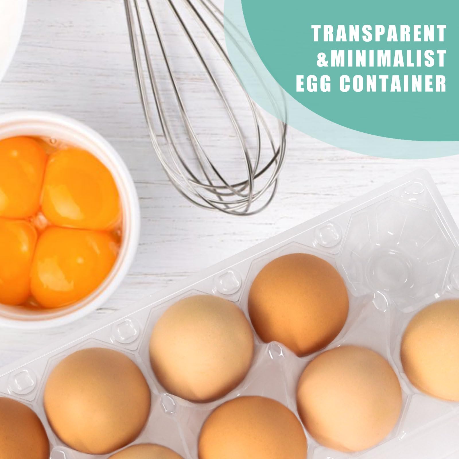 SINLUCESCE 40 Packs Plastic Egg Carton,Egg Cartons 2 * 6Grids,Egg Cartons Cheap Bulk,Perfect forfor 12 Eggs, Refrigerator Chicken Farm Markets,Large