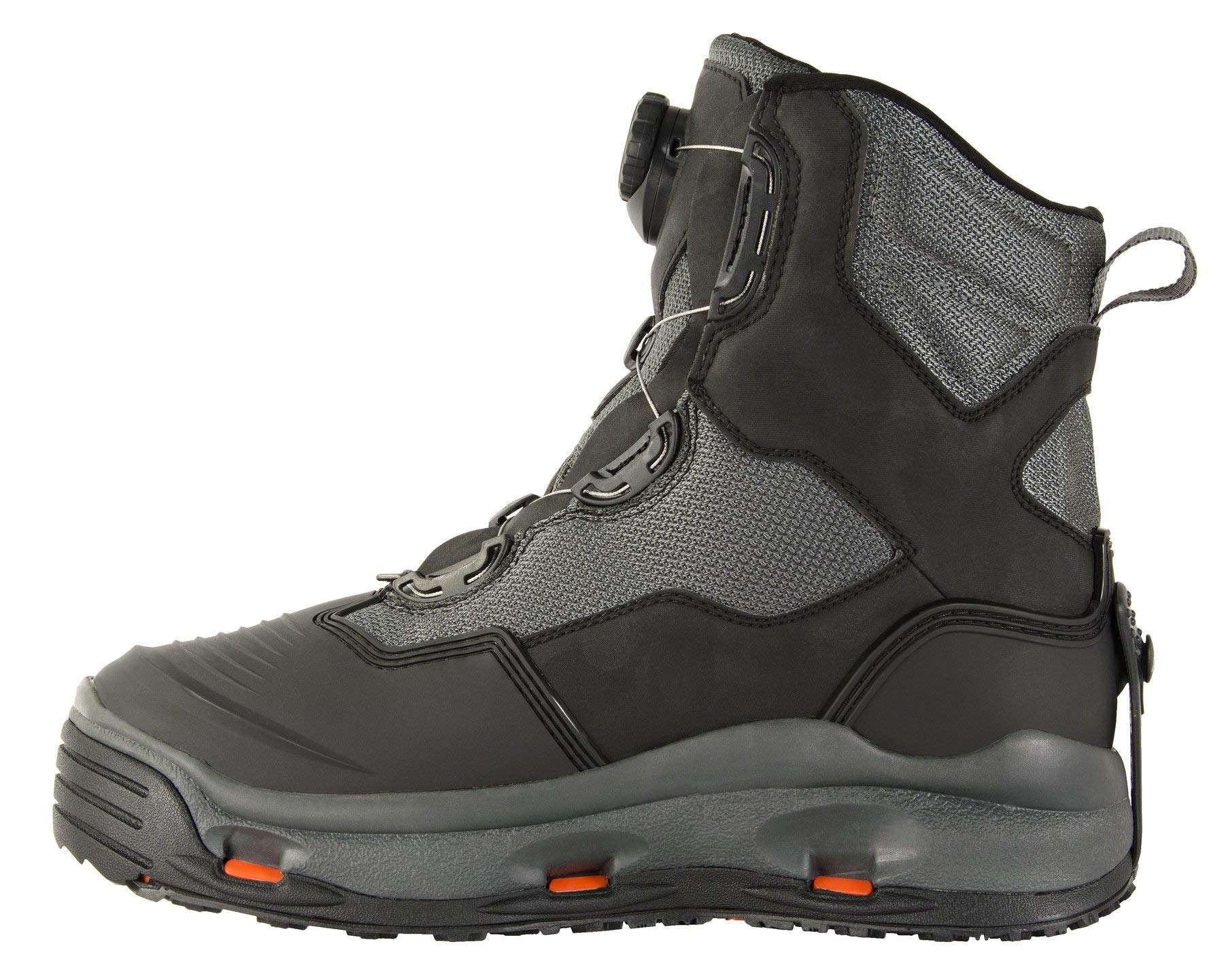 Korkers Men's Darkhorse w Studded Kling-On Soles, Black/Gunmetal, 9