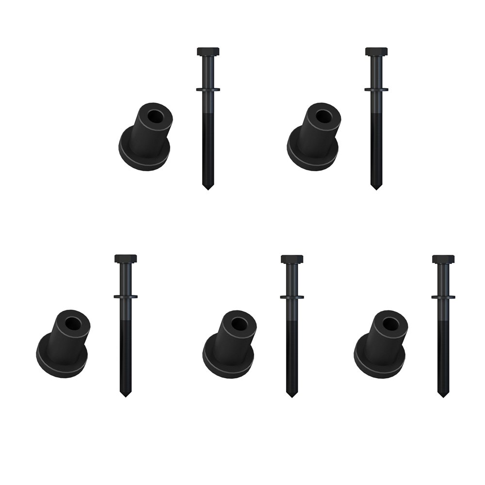 JUBEST 1-5/16in Matte Black Spacer Replacement Sliding Barn Door Hardware for 16" Stud Wall Set of 5