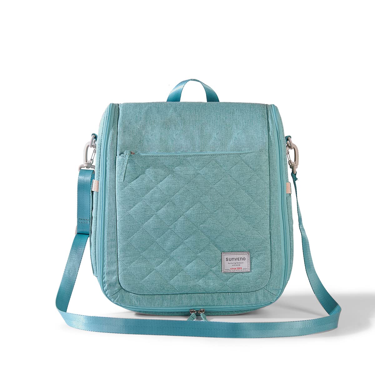 SUNVENO Baby Diaper Backpack Changing Station Bag, Multifunction Large Bags with Cotton Changing Pad, Stylish Travel Back Pack Bag for Moms Dads (Green)