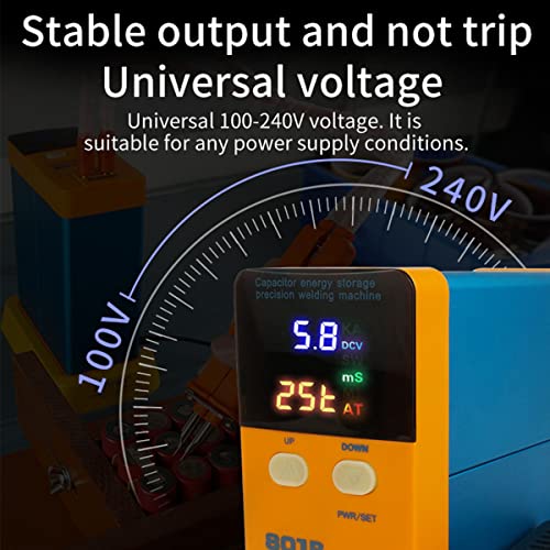 RCBDBSM Battery Spot Welder Capacitor Energy Storage Pulse Welding Machine, 11.6 KW Industrial Energy Storage Battery Welding Machine for 18650, 21700 Lithium Battery Pack Building
