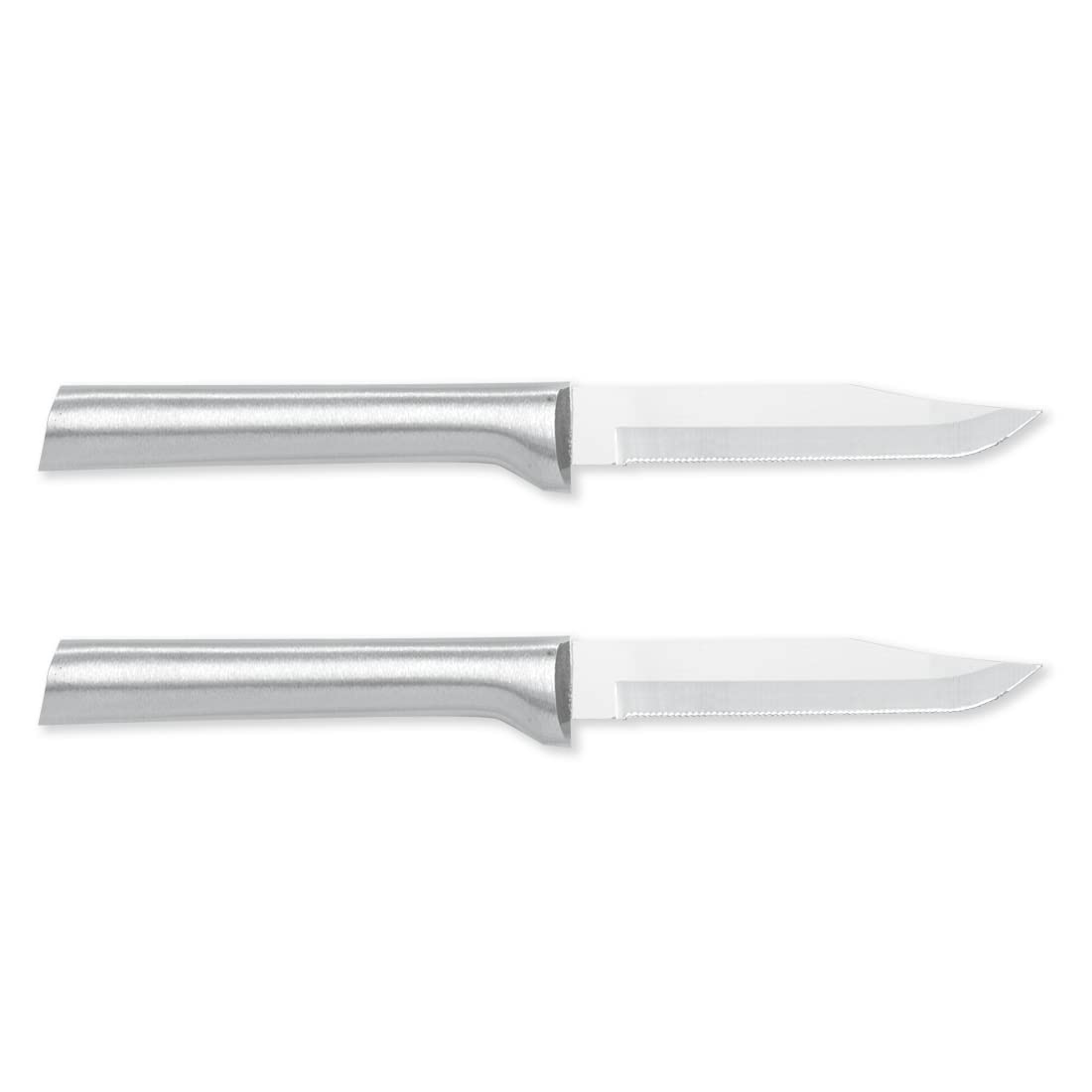 RADA Regular Serrated Paring Knife – Stainless Steel Blade With Aluminum Handle, 6-3/4 Inches, Pack of 2