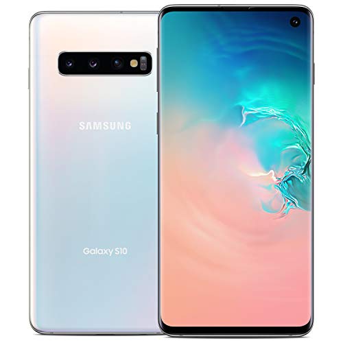 Samsung Galaxy S10 Factory Unlocked Android Cell Phone | US Version | 128GB of Storage | Fingerprint ID and Facial Recognition | Long-Lasting Battery | Prism White