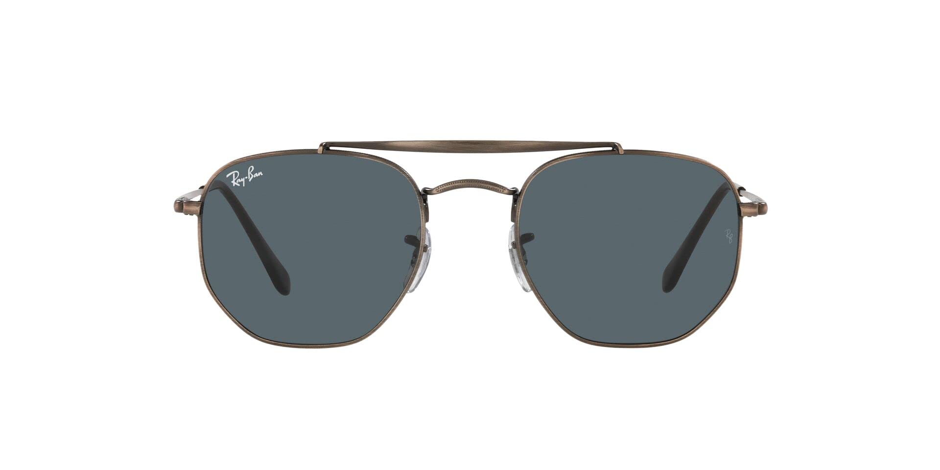 Ray-Ban RB3648 The Marshal Square Sunglasses, Gold/Bottle Green, 54 mm