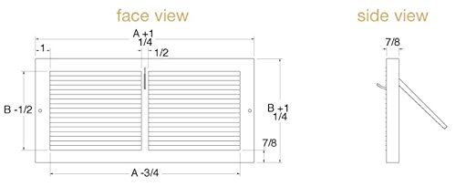 Imperial RG0121 14 x 8-Inch Steel Painted Baseboard Register, White