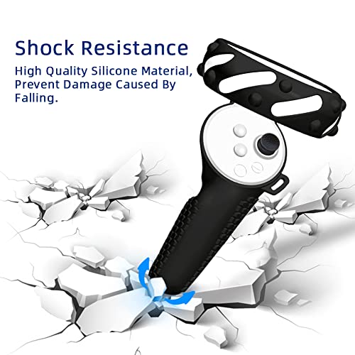 Rummyluck VR Controller Grip Cover Compatible with PICO NEO 3 VR Controller, Silicone Sleeve Anti-Slip Case with Straps & Rocker Caps