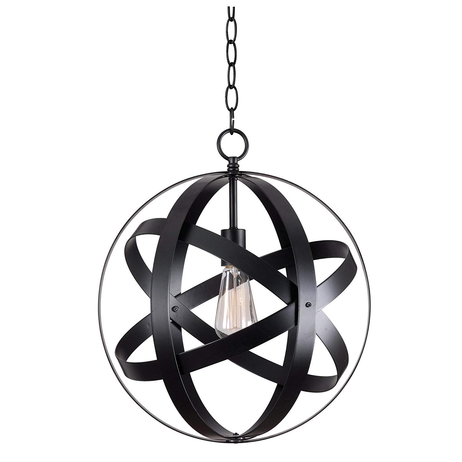 Kenroy Home 93551BLK Global Pendants, Medium, Black