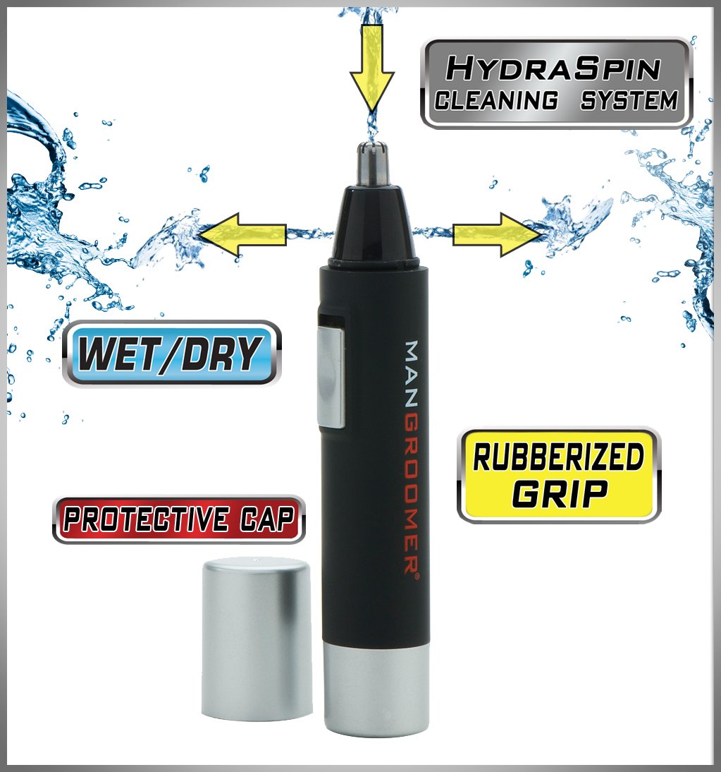 The Super Stud 2 Product Back and Nose Grooming Bundle by MANGROOMER β Bundle Includes The Essential Back Hair Shaver and Professional Nose and Ear Hair Trimmer