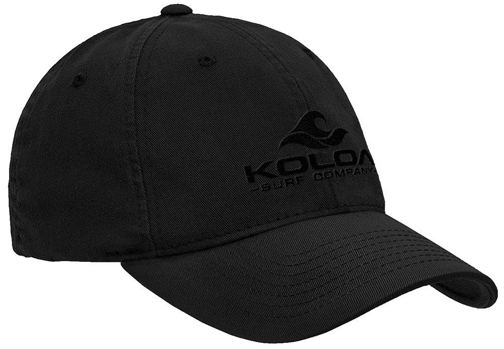 Joe's USA Koloa Embroidered Wave 3" Logo Classic Cotton Unstructured Dad Hat (Khaki/Black - One Size)