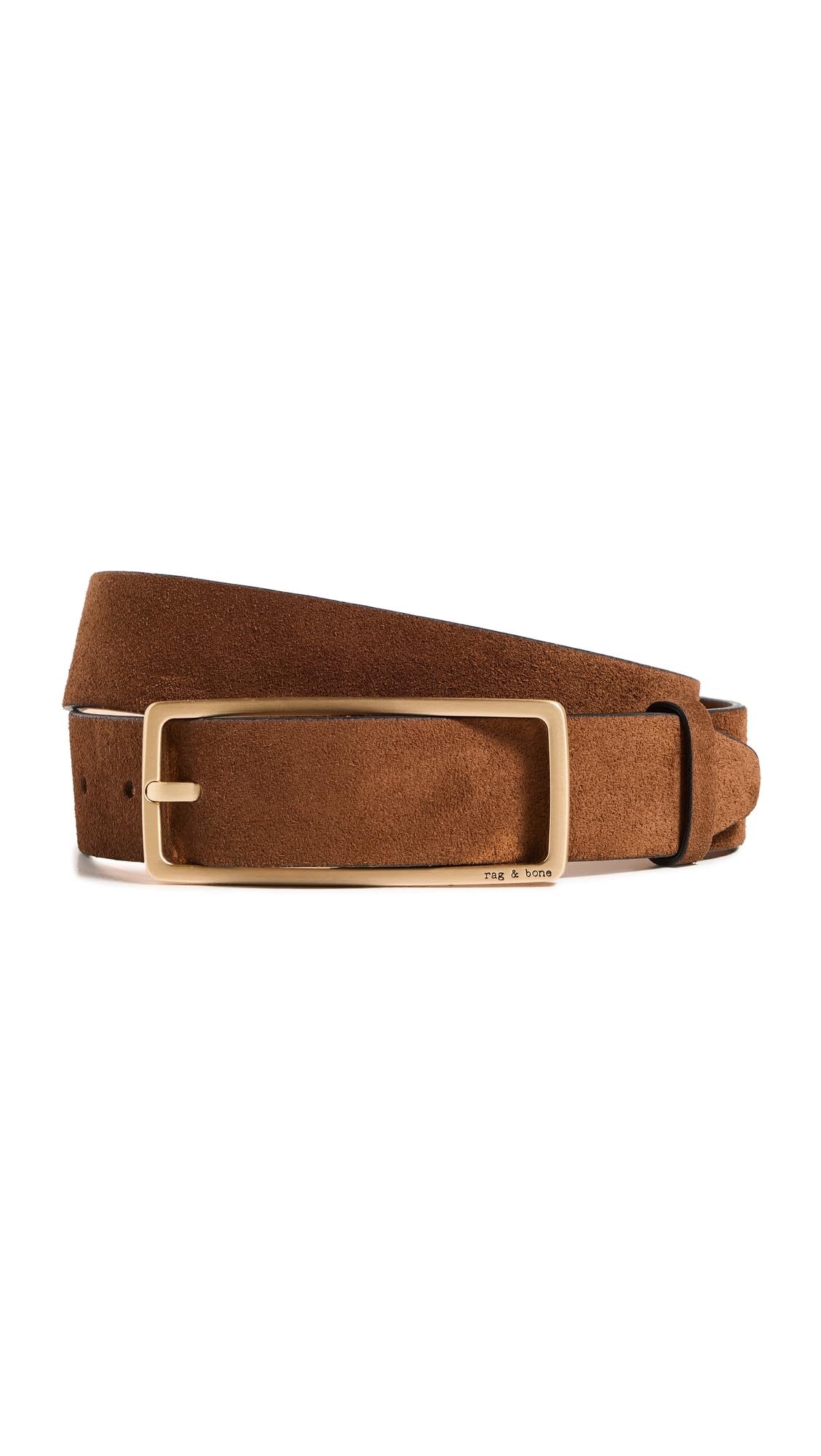 rag & bone Women's Rebound Belt, Chestnut Suede, Brown, S