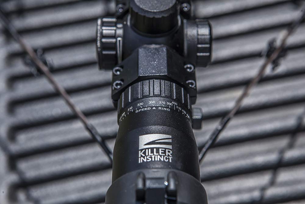 Killer Instinct's Lumix Speedring⢠Crossbow Scope! This Scope Has an Adjustable Ring for Varying Speeds If You are Using Our Heavier Hypr KE Crossbow Bolts! This Scope is 1.5-5 X 32