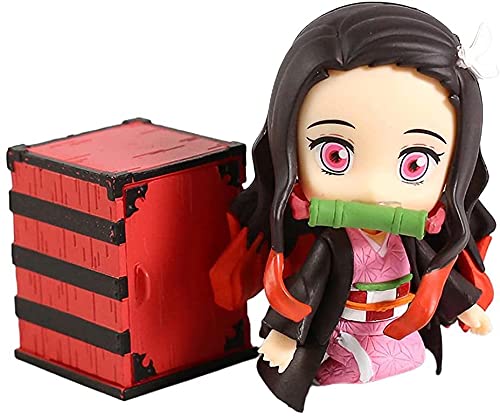 Qivmreti Dé.mon Slayer Toy Figure,Tanjirò Kamadò Action Figure Toy (red)