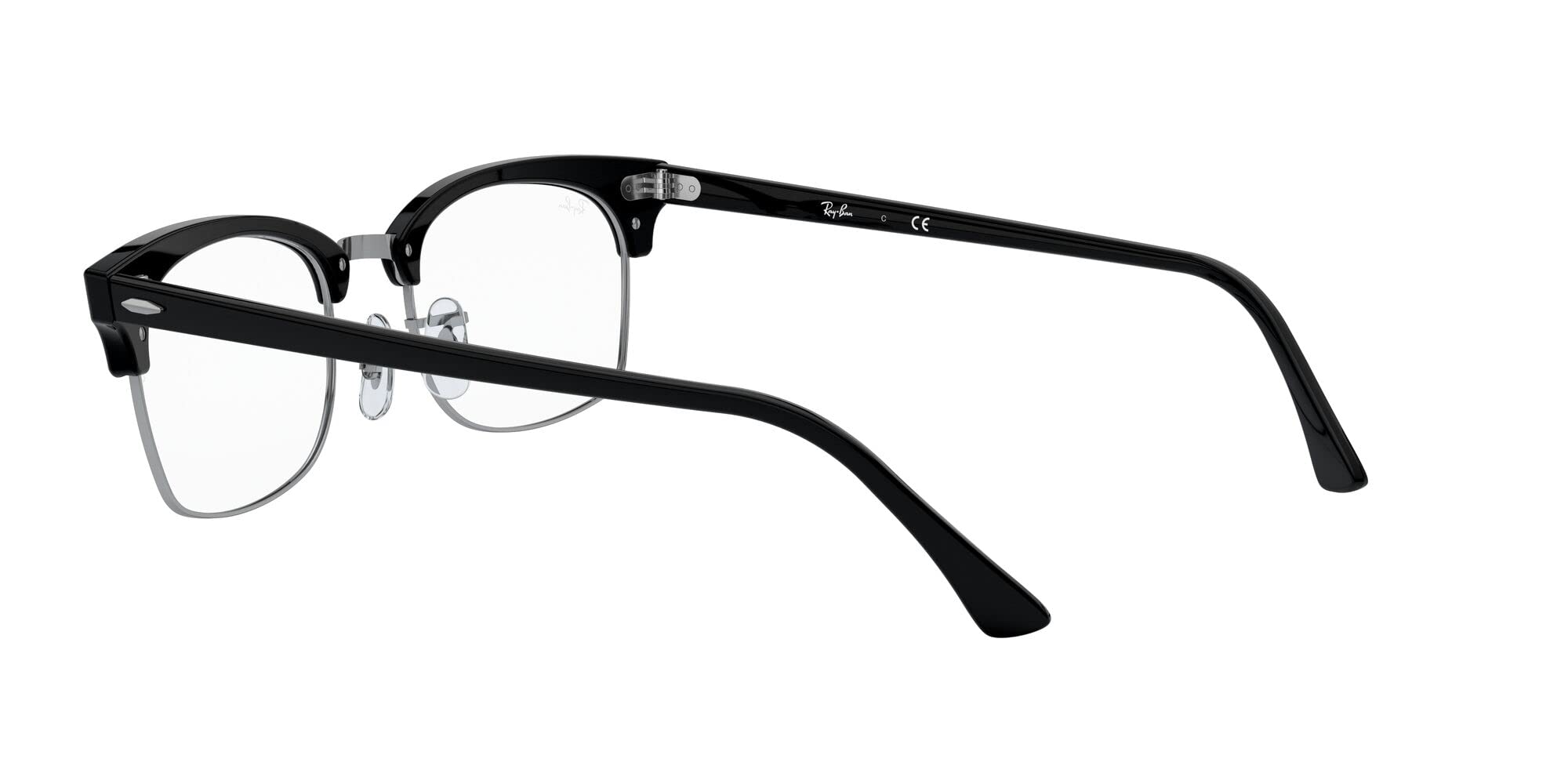 Ray-Ban RX3916V Clubmaster Square Prescription Eyeglass Frames, Black/Demo Lens, 52 mm