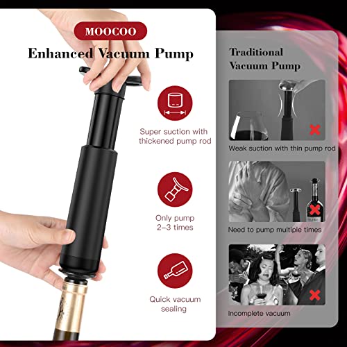 Premium 7-in-1 Wine Gift Set, Includes Wine Saver Pump with 4 Real Vacuum Wine Bottle Stoppers, 1 Foil Cutter, 1 Wine Pourer, Best Gifts for Wine Lovers