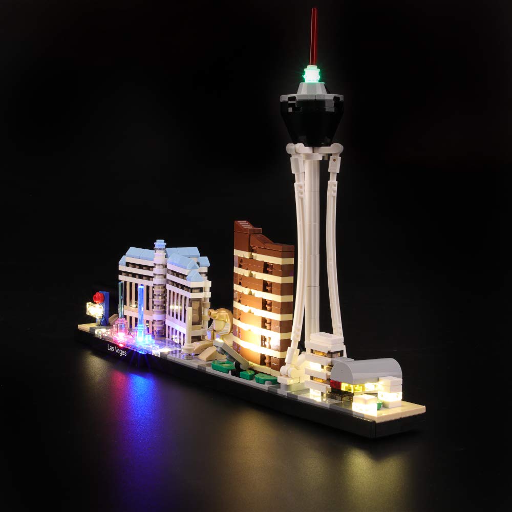 LIGHTAILING Light Set for (Architecture Las Vegas) Building Blocks Model - Led Light kit Compatible with 21047(NOT Included The Model)