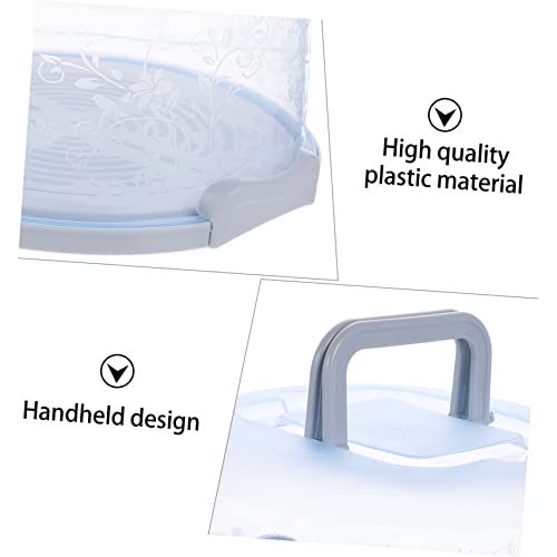 KICHOUSE 1pc Cake Box Handy Cupcake Holder Sweet Creations Cake Carrier Dome Cake Stand Circle Clear Container with Lid Covers Taker To Rotate Egg Protection Cap Pp Polypropylene