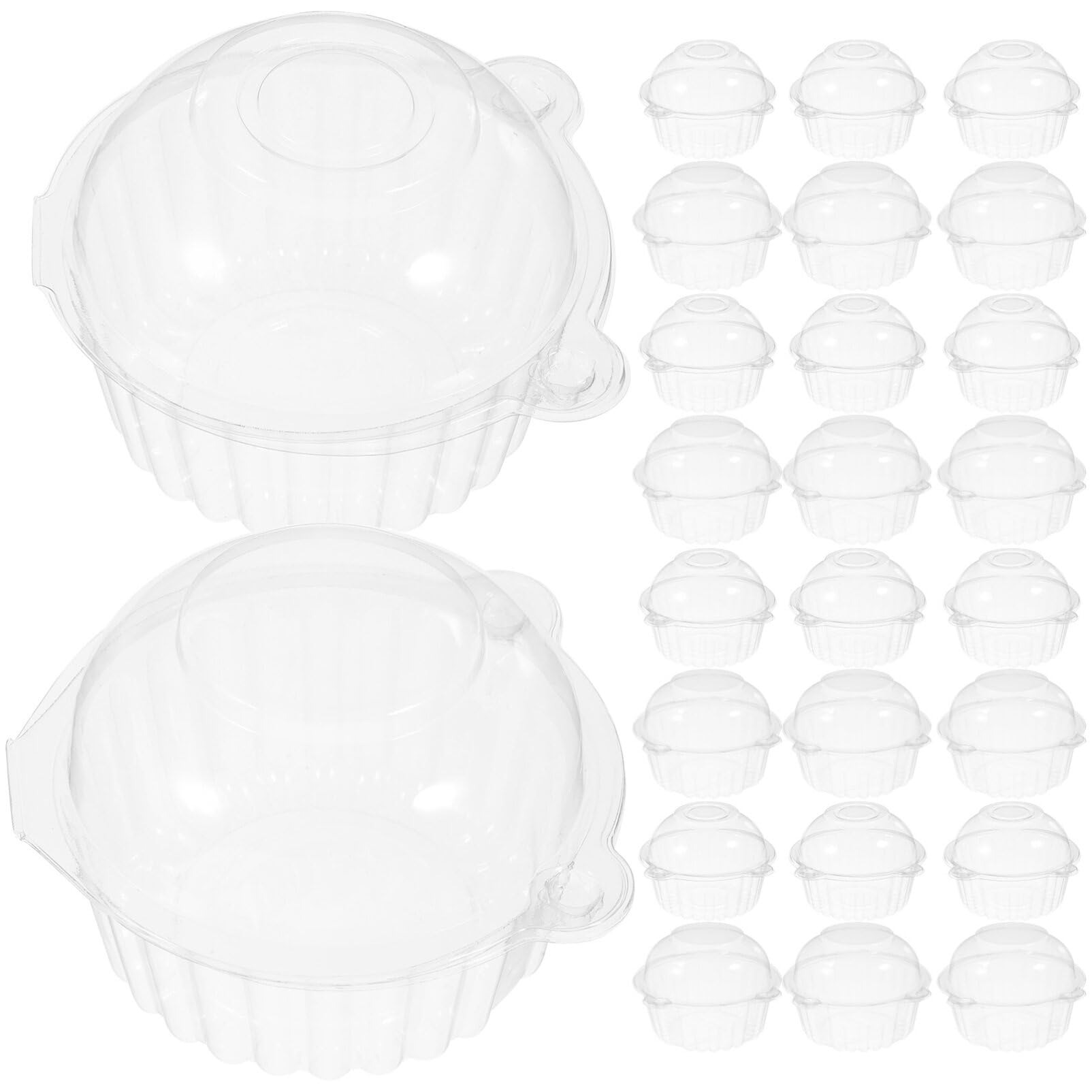 Kichvoe 200pcs Boxes paper cups cupcake containers single cupcake container dessert chocolate packaging holders bakery containers mini cake containers cupcake carrier round box Donut pp