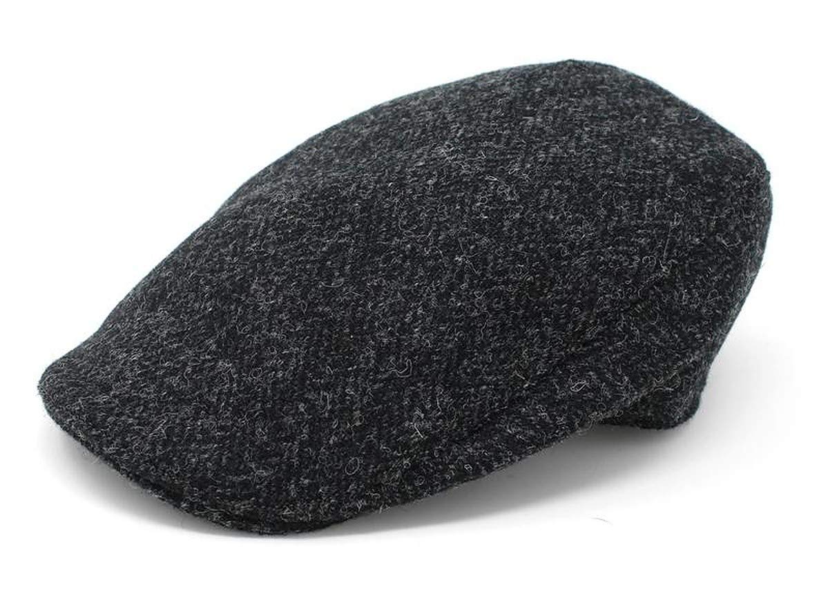 Irish Ivy Cap, 100% Pure Irish Wool, Made in Ireland, Dark Gray, Medium