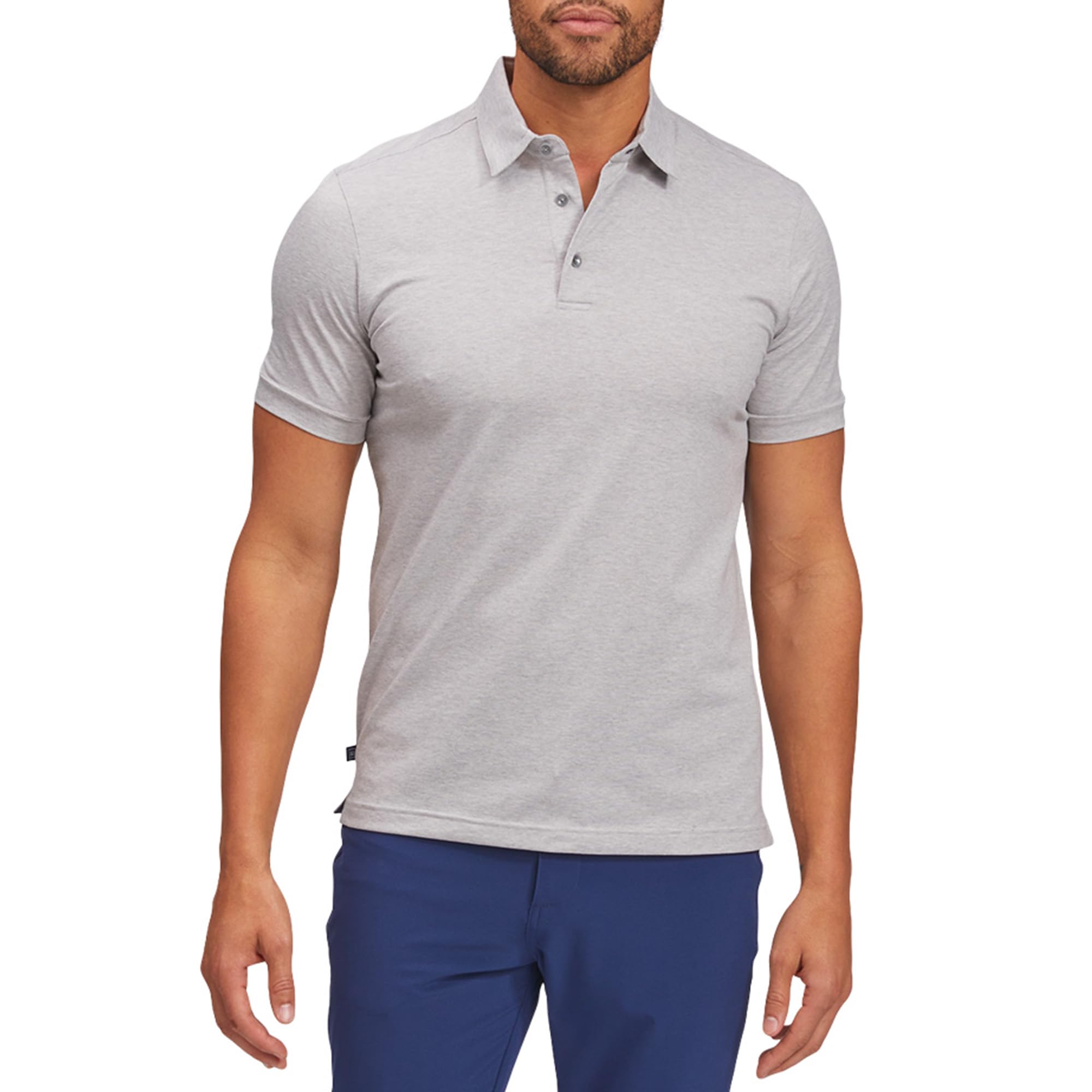 Mizzen+Main Men's Short-Sleeve Polo - Lightweight, Moisture-Wicking Golf Shirt - Trim Fit