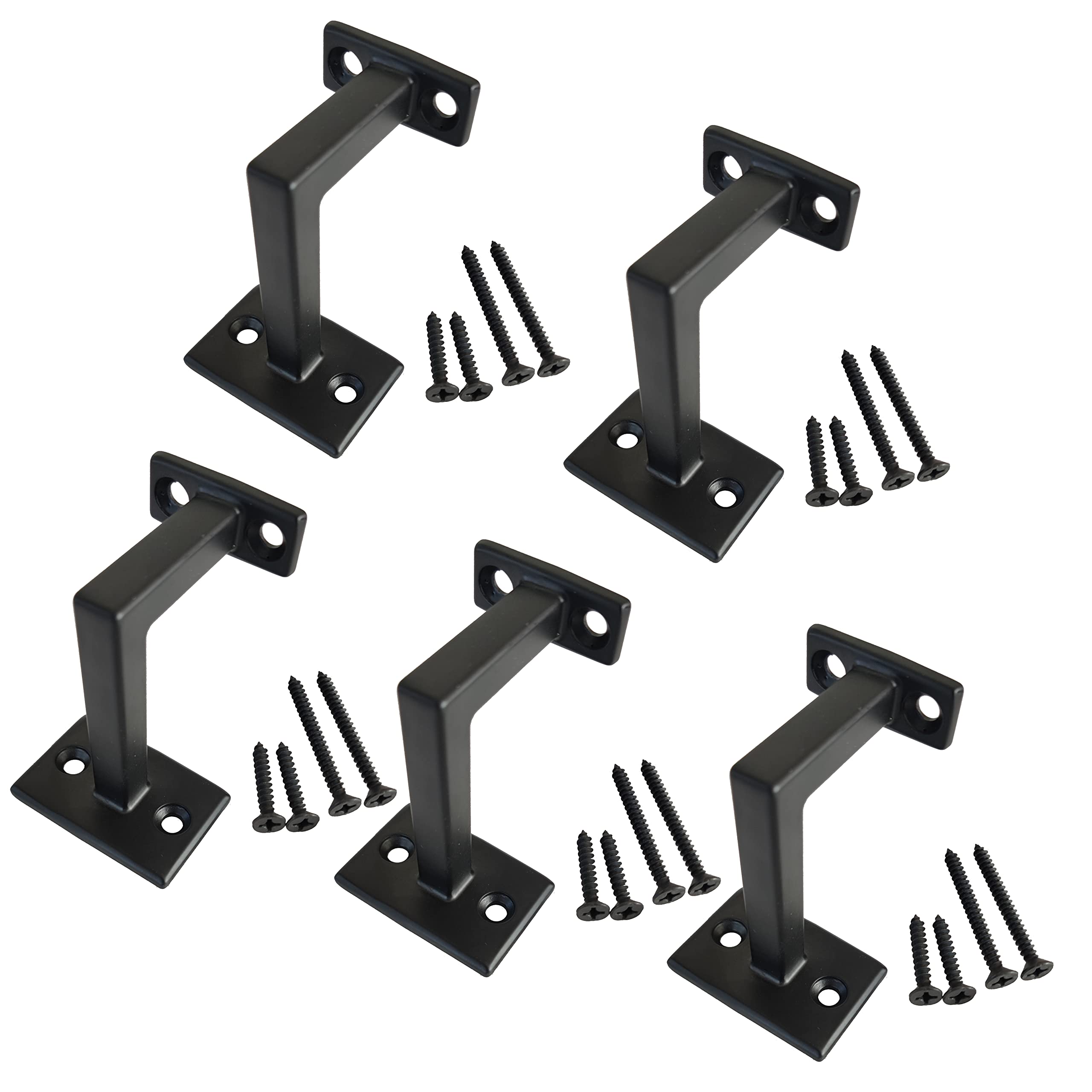 Langdoly Heavy Duty ππππ πππππ Handrail Brackets ππ πππππππ, ππππ-ππππ, INTEGRATED DIE-πππππππ Brackets for Indoor Staircase (Pack of 5)