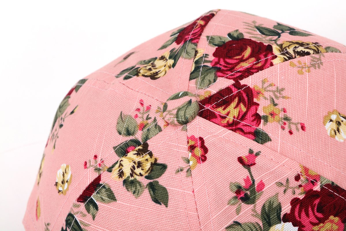 JOOWEN Floral Print Baseball Cap Adjustable 105% Cotton Canvas Dad Hat Hats for Women (Floral-Pink)