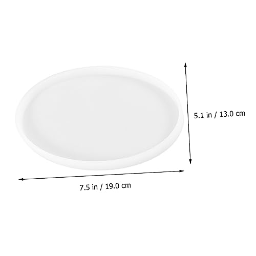 VILLFUL 3 Pcs Table Mold Resin Tray Desk Trays Silicone Crayon Molds Jewlery Tray Serving Tray Round Epoxy Resin Coaster Handcraft Decoration Mold Exquisite Silicone Molds DIY Accessory