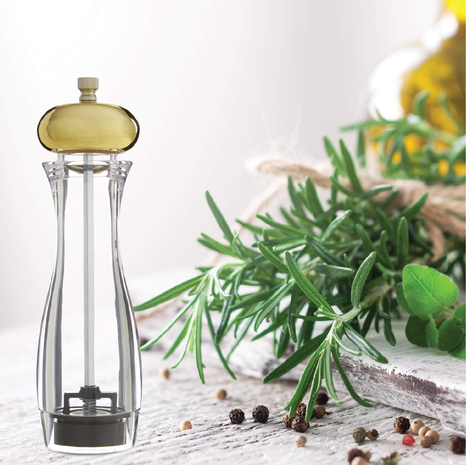 Premier Housewares Salt/Pepper Mill, Ceramic, Metal, PS - Polystyrene