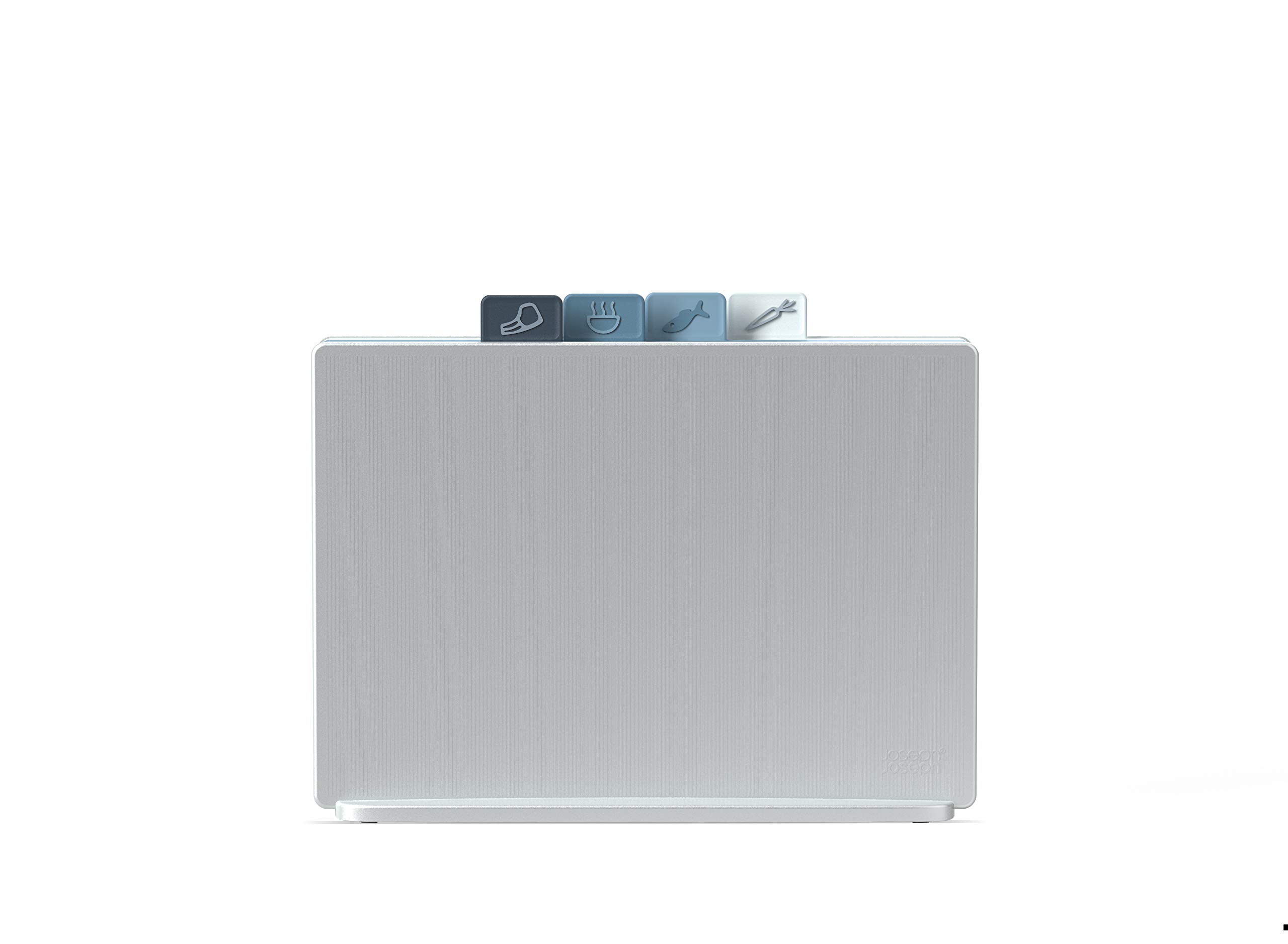 Joseph Joseph Index Plastic Cutting Board Set with Storage Case Color-Coded Dishwasher-Safe Non-Slip, Large, Sky