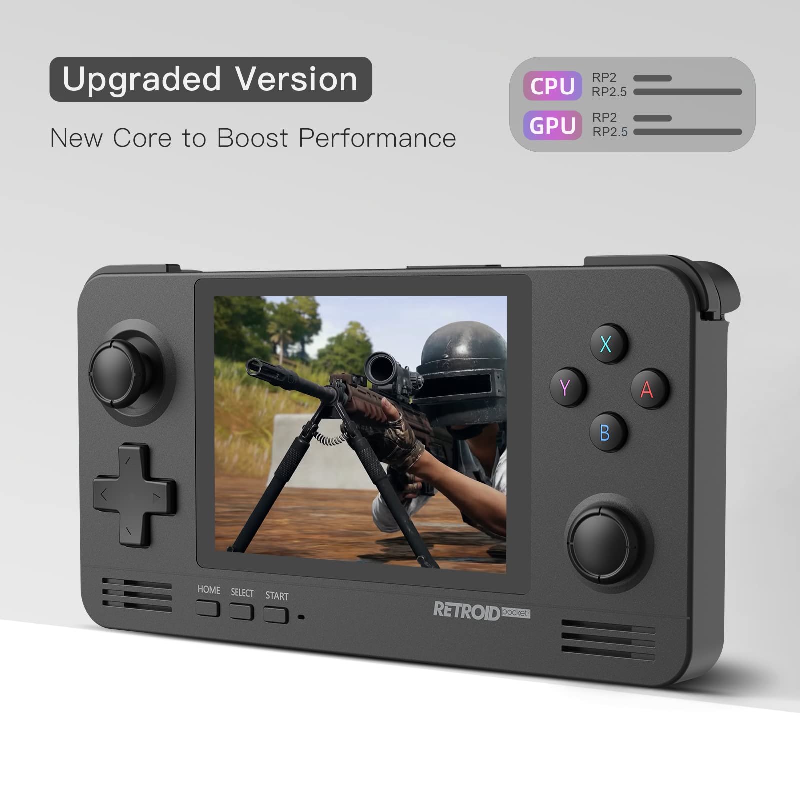 Retroid Pocket 2 Plus Retro Game Handheld Console, Retroid Pocket 2+ Android Retro Game Console Multiple Emulators Console Handheld 3.5 Inch Display 4000mAh Battery Classic Games Retro Gaming (Black)