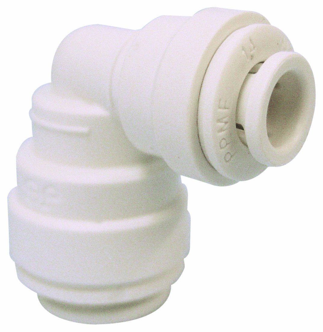 John Guest Speedfit PP211208W 3/8OD - 1/4OD Reducing Elbow, 10-Pack