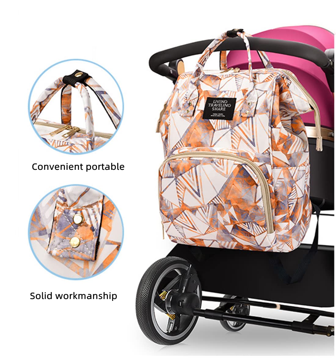 SUTMDO Diaper Changing Backpacks Multifunction Waterproof Travel Back Light Casual Backpack For Women (05cai)