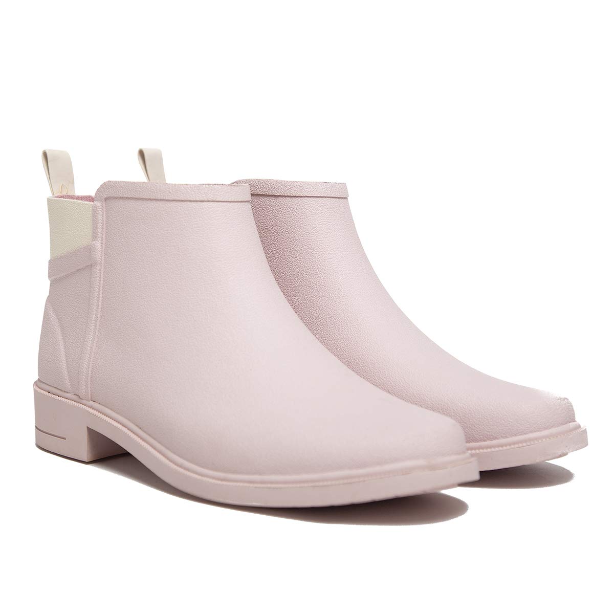 L Rain Women's Ankle Rain Boots Fashion Rain Shoes Chelsea Booties-Pink 9