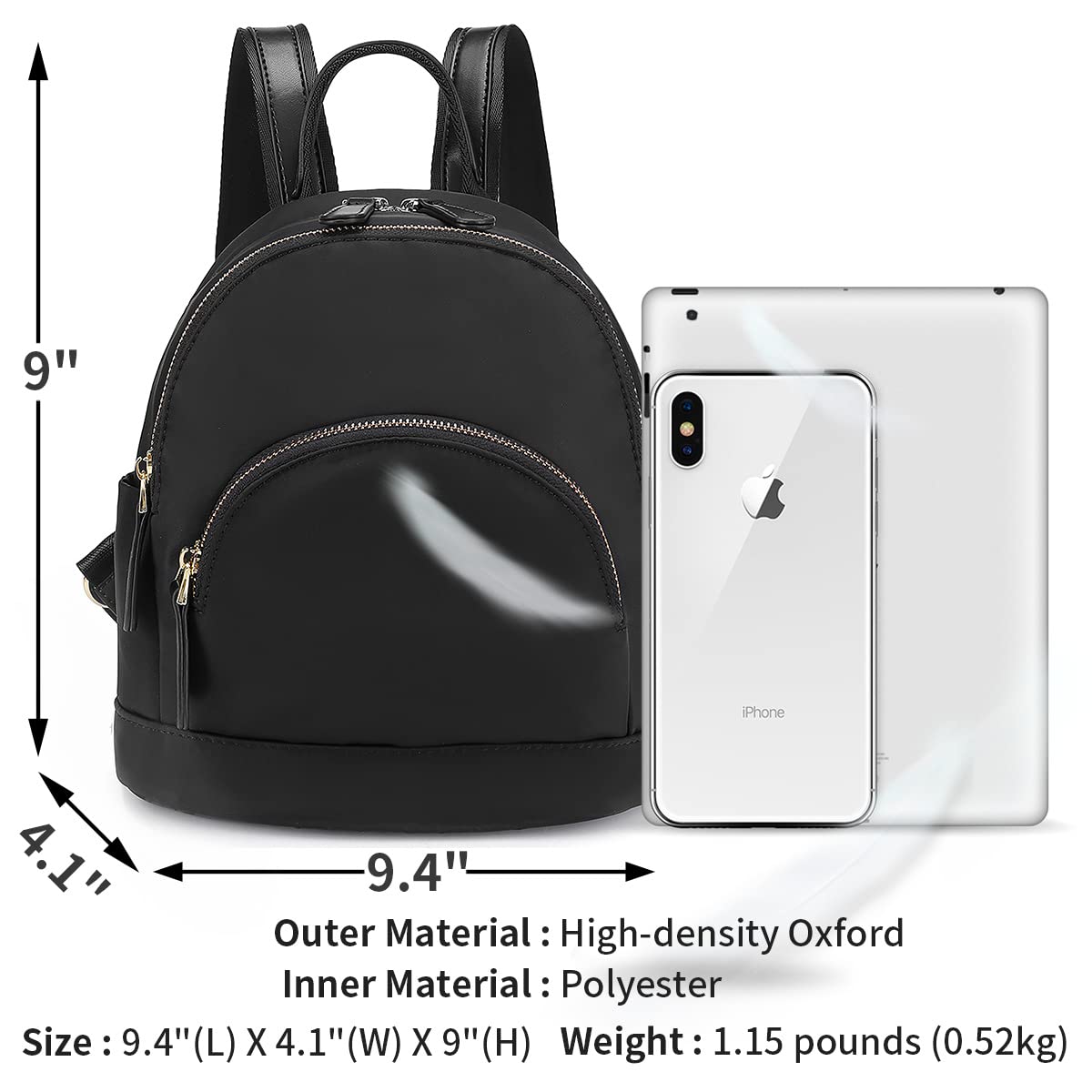 OFIHANLY Mini Backpack for Women Cute Fashion Anti Theft Nylon Travel Bag