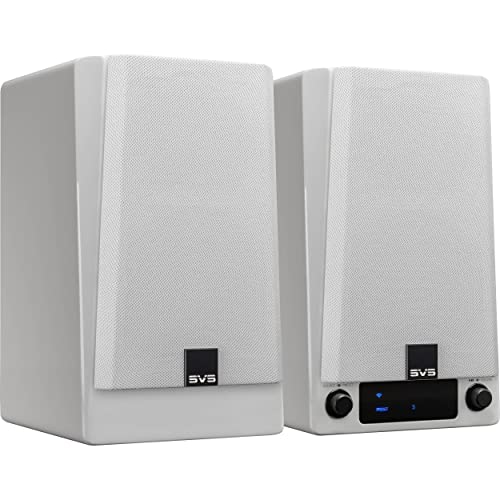 SVS Prime Wireless Pro Powered Speaker System with Chromecast and Airplay 2 - Pair (Piano Gloss White)