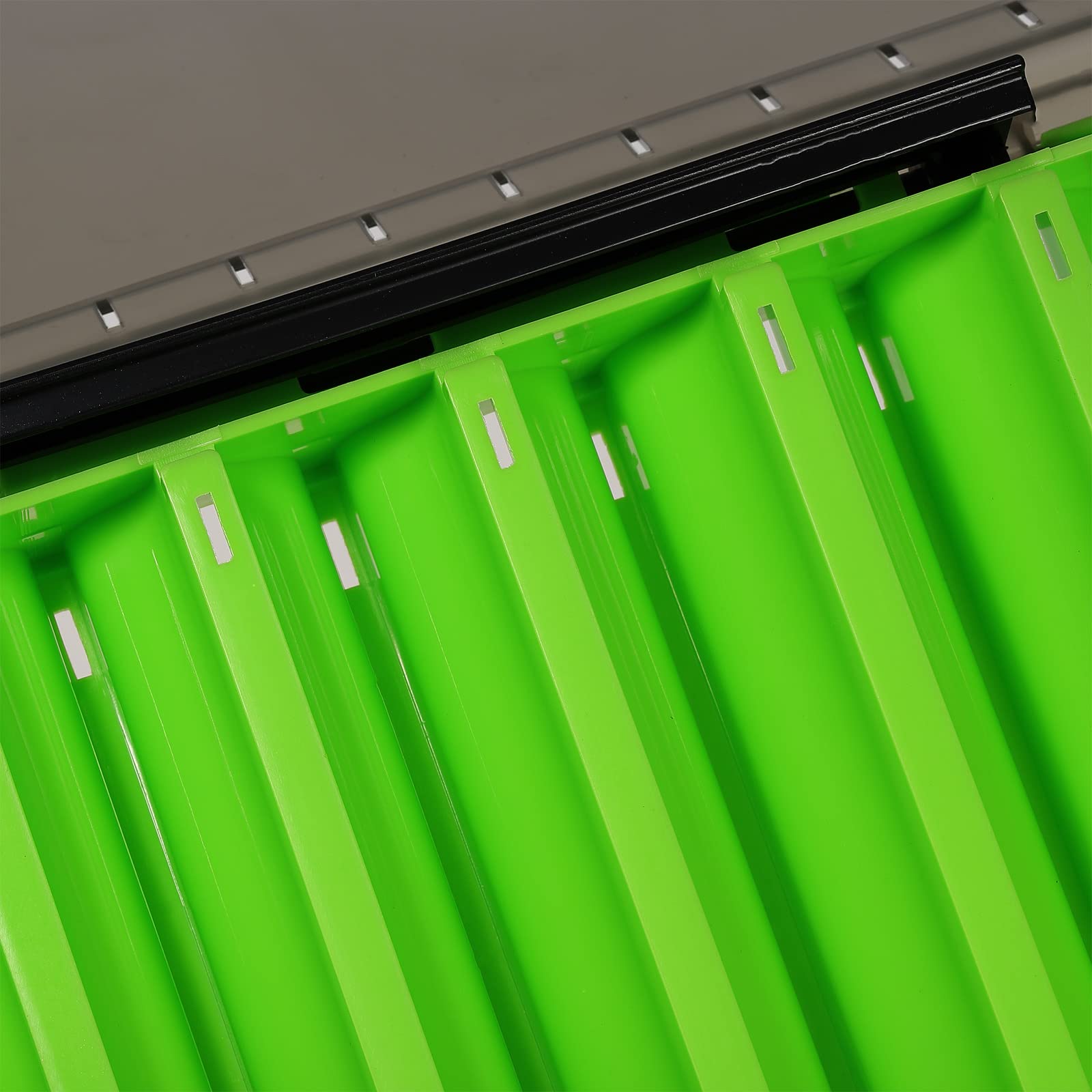 PATIKIL Double Side Fishing Lure Storage Box Plastic Fish Tackle Container Organizer, Green