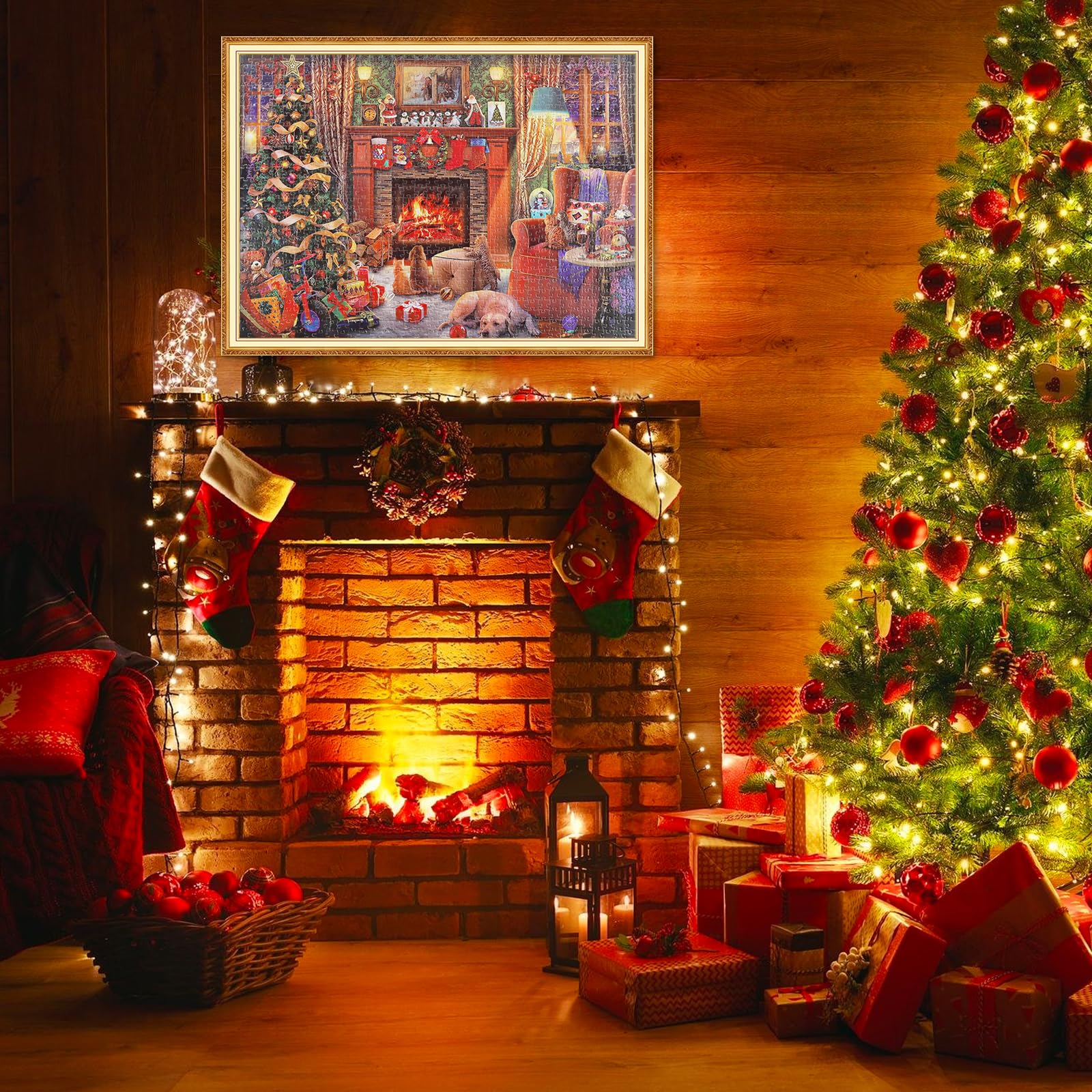Jigsaw Puzzles Advent Calendar 2023 Christmas Gift,24 Days 1008 Pieces Puzzles,Christmas Fireplace& Home Decoration,Christmas Countdown Calendar for Kids Teens and Adults, Finished Size27.5in x 19.7in