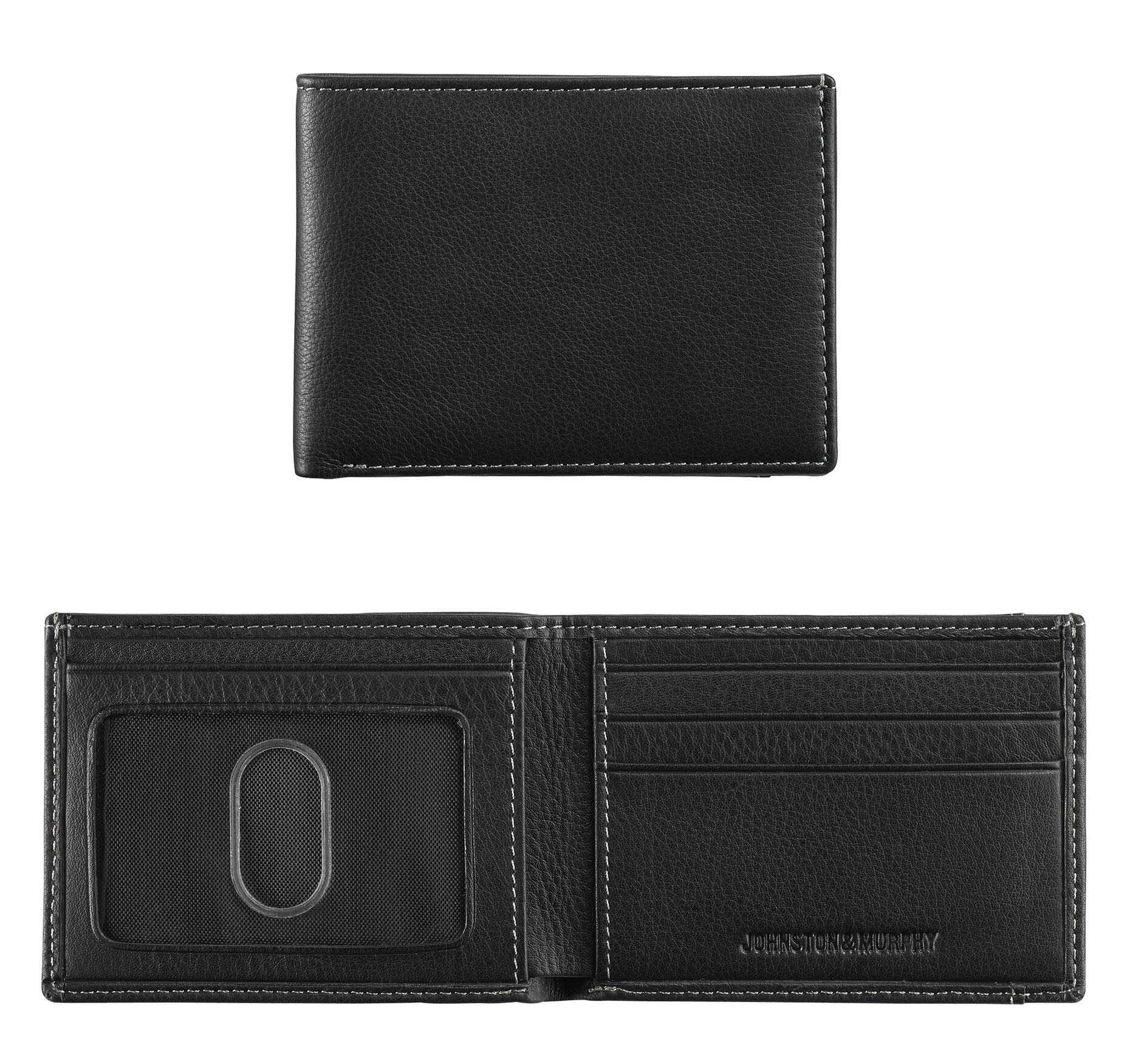 Johnston & Murphy Men's Super Slim Wallet Black