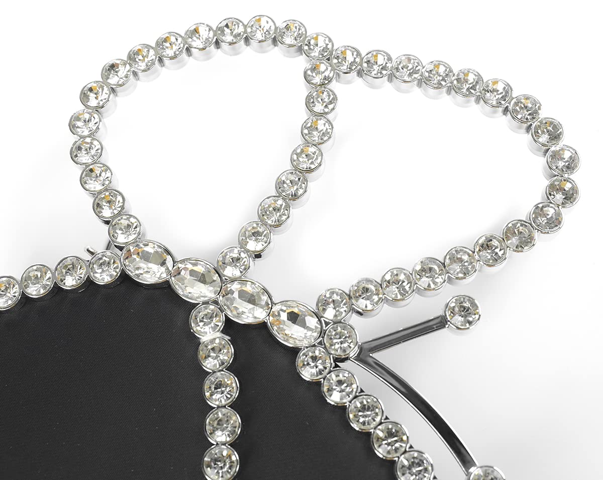 Rhinestone Evening Bag for Women Chic Butterfly Clutch Hobo Handbag Shiny Purse Sparkly Faux Diamond Top Handle Bag Mini Cute