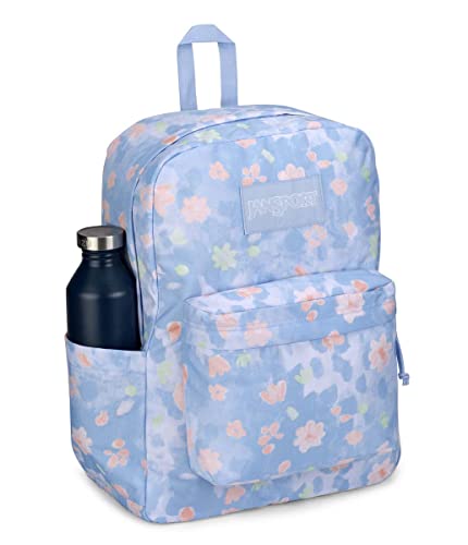 JanSport SuperBreak Backpack - Class, Travel, or Work Bag with Water Bottle Pocket - Dry Brush Daisy
