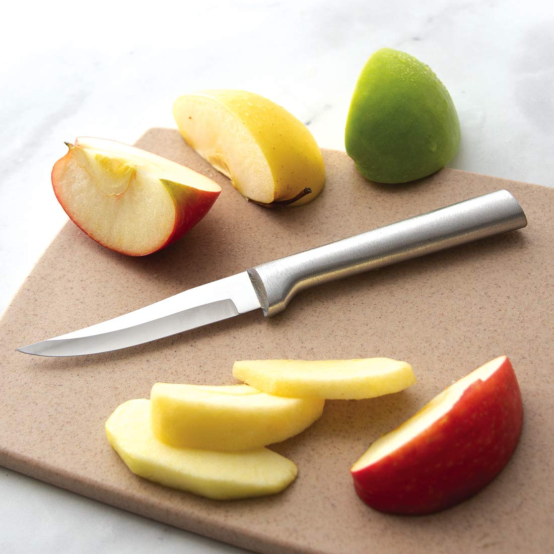 Rada Cutlery Paring Set and Knife Sharpener Stainless Steel Blades With Aluminum Handles, 8 3/8 Inches
