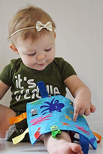 The Learning Lovey Water Baby Ocean Animals Crinkle taggy Sensory Toys Gift Set