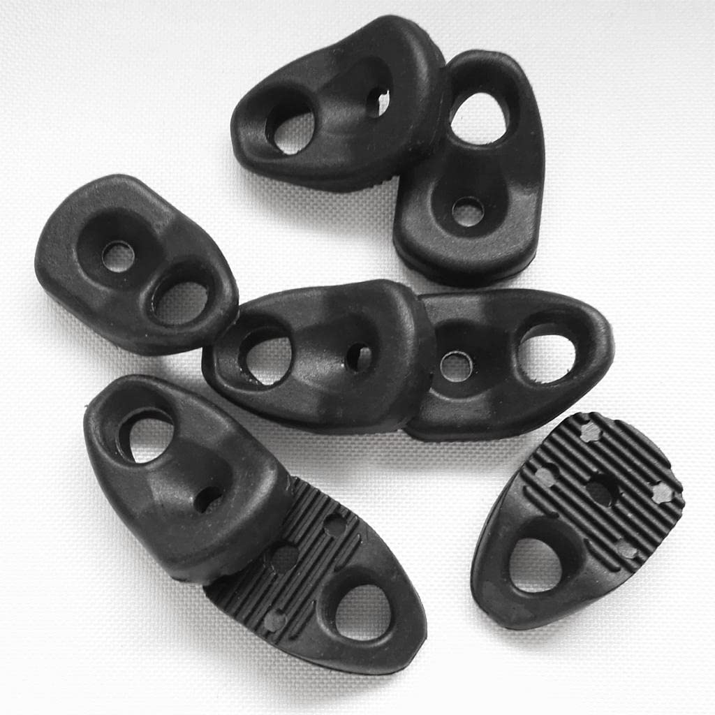 Jili Online 6X Black Kayak D Ring Single Eyelet Tie Down Loop Deck Fitting Rigging Kits