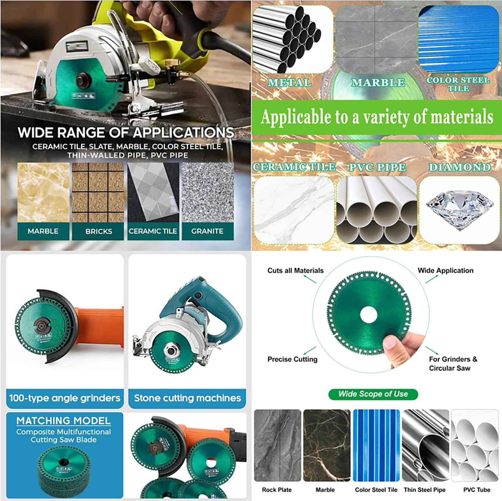 Indestructible Disc for Grinder, Indestructible Disc 2.0 - Cut Everything in Seconds Composite Multifunctional Cutting Saw Blade 4 Inch Ultra-Thin Cutting Blade for Angle Grinder (1 Piece)