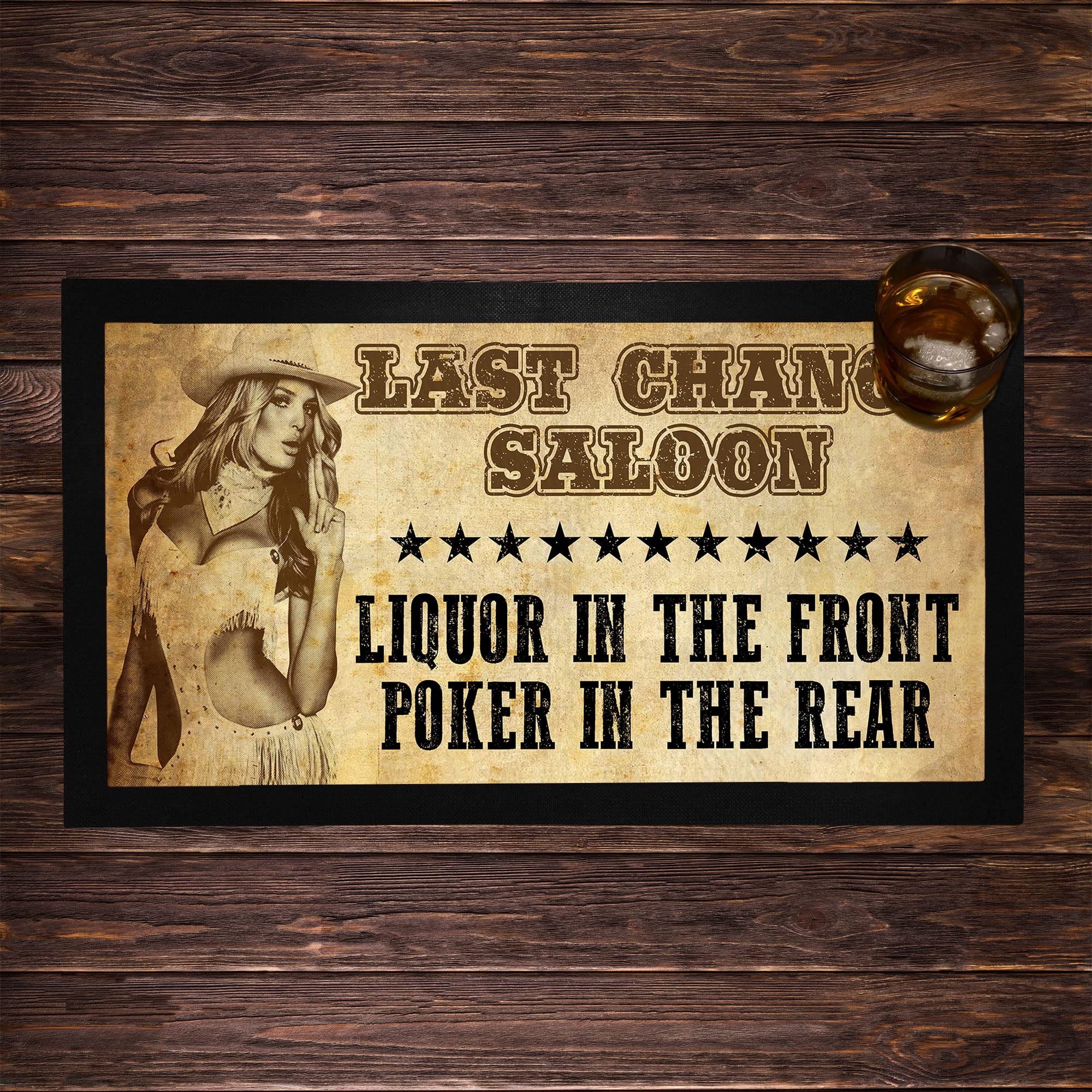 Rubber Bar Mat Bar Runner Saloon Spill Mat Gift Idea